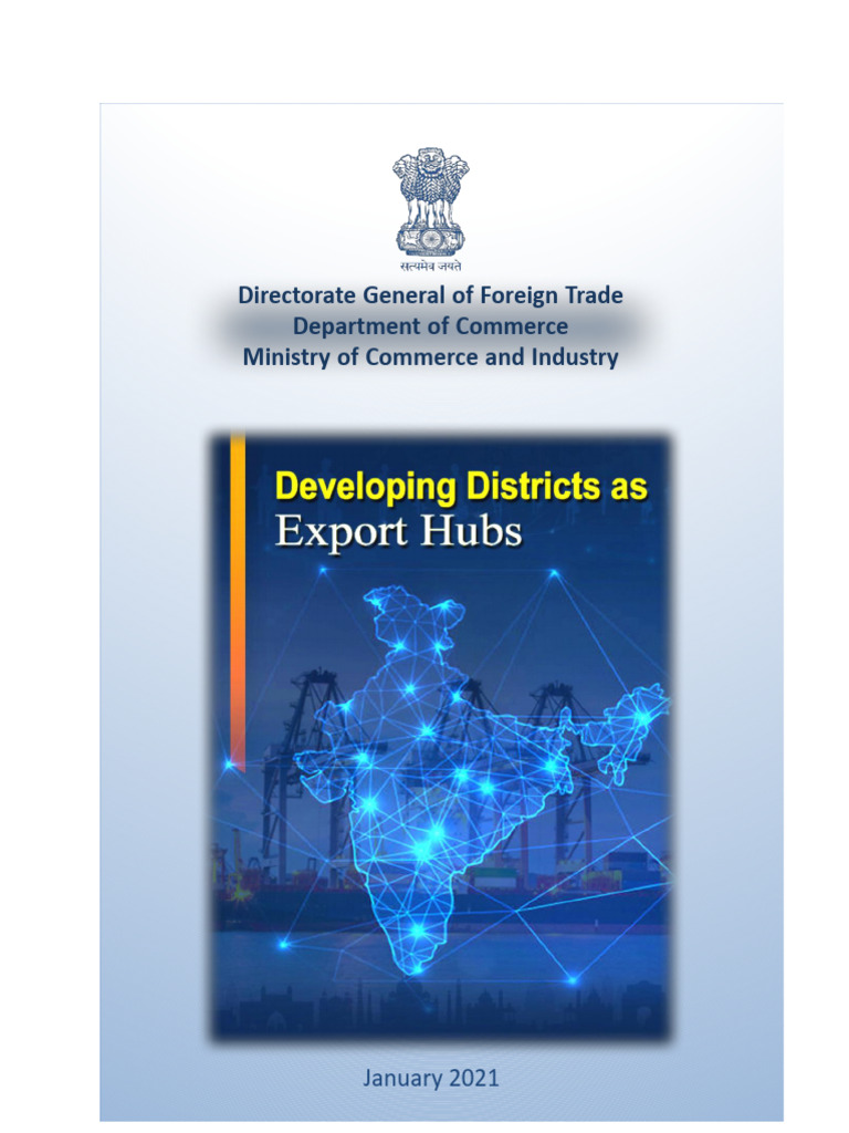 Developing Districts As Export Hubs | PDF | Exports | Economies