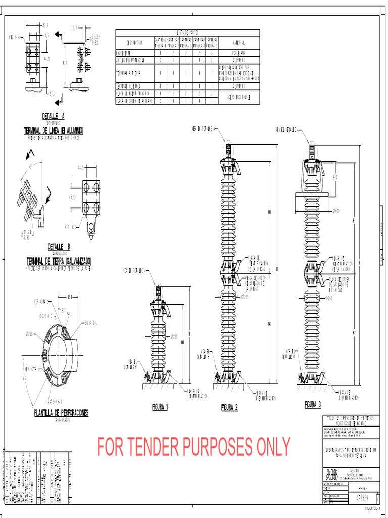 Dibujo Apartarrayos Tipo Exlim-Q - Representativo | PDF