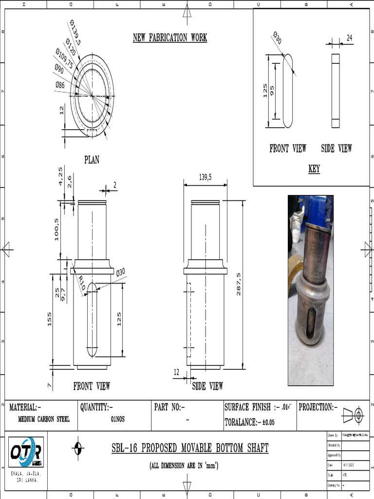 Sbl-16 Proposed Movable Bottom Shaft | PDF