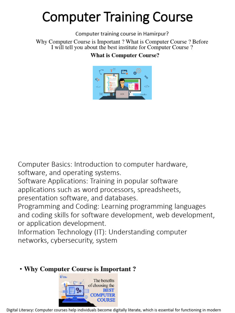 Computer Training Course | PDF | Computer Programming | Software