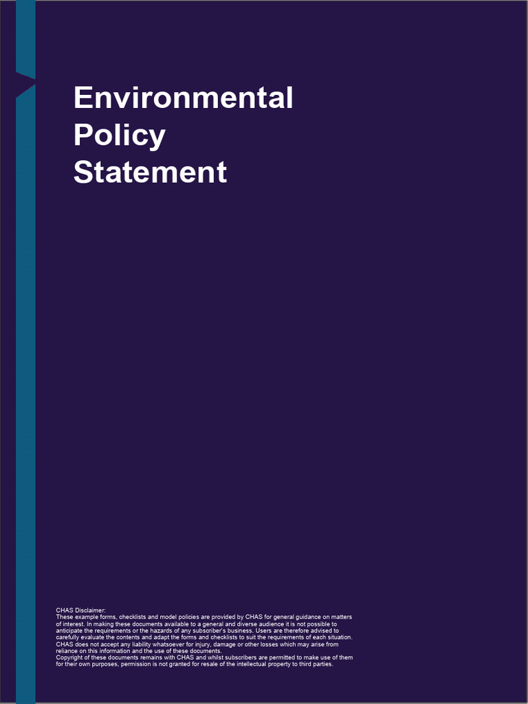 Environmental Statement For Micro Business v1.0 - Signed | PDF | Waste ...