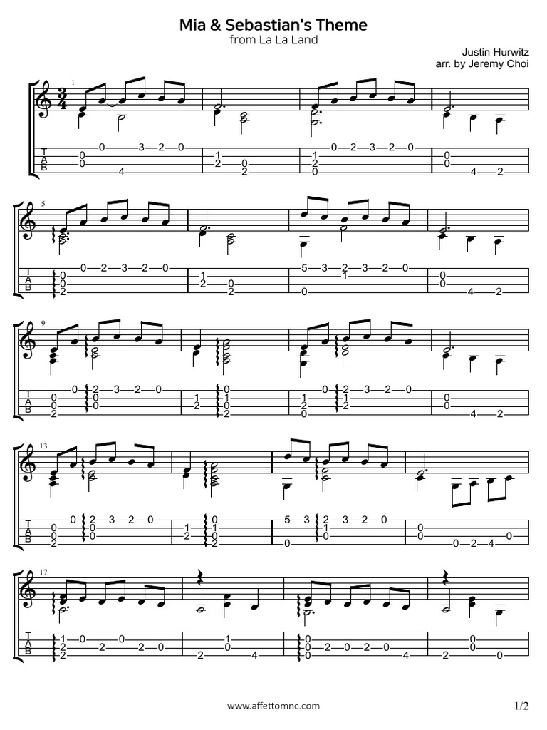 Tab - Mia Sebastian S Theme Ukulele | PDF