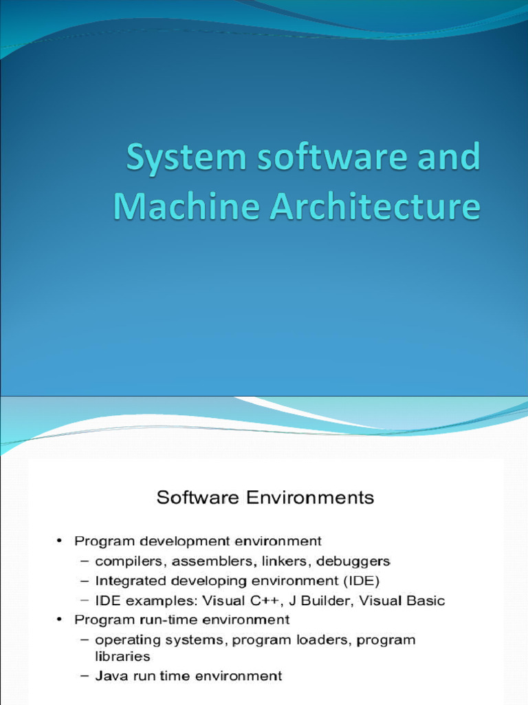Module 1 System Software And Machine Architecture Pdf Assembly Language Computer Program 