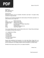 Surat Lamaran Kerja | PDF | Karier & Perkembangan | Bisnis