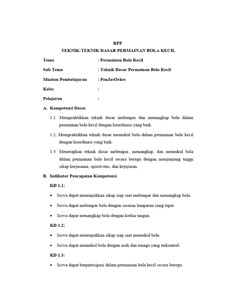 Kerjasama Tim dalam Permainan Bola Kecil | PDF