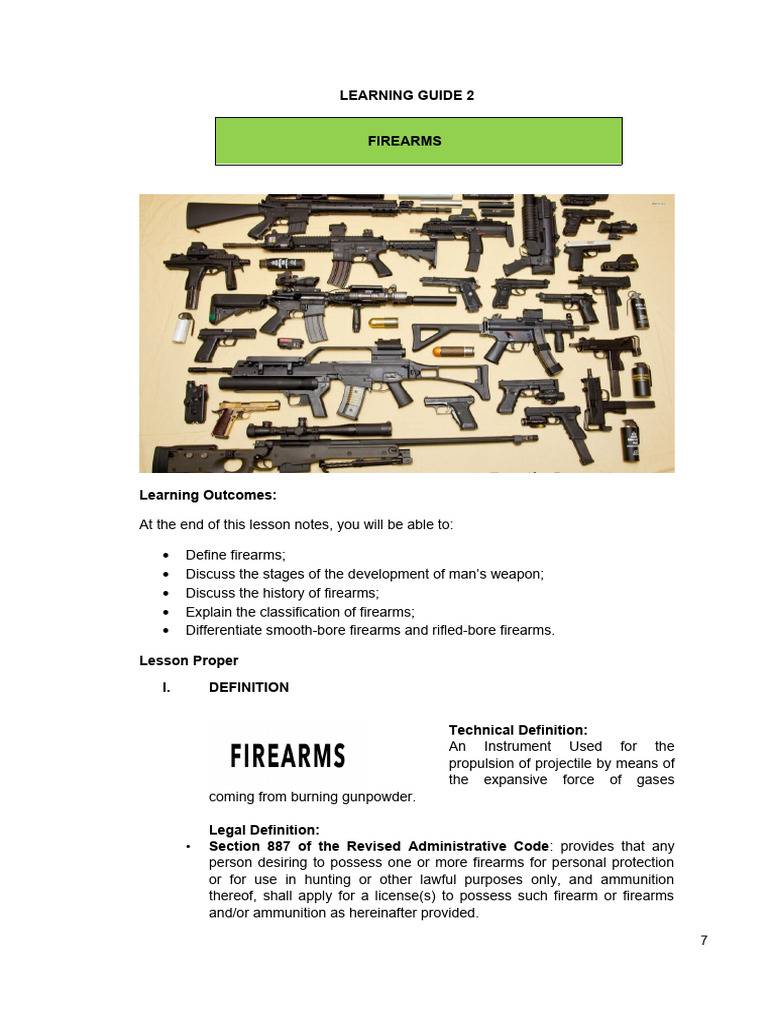 Chapter-2 Firearms | PDF | Firearms | Cartridge (Firearms)