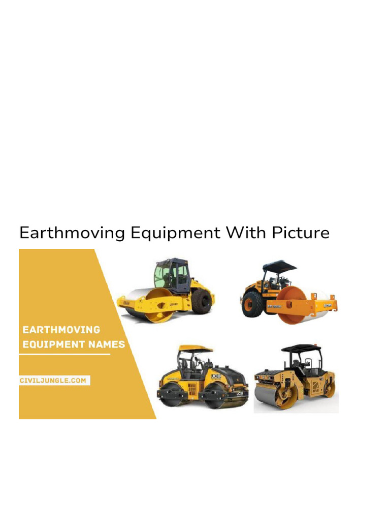 Earthmoving Equipment With Picture | PDF | Loader (Equipment) | Heavy ...
