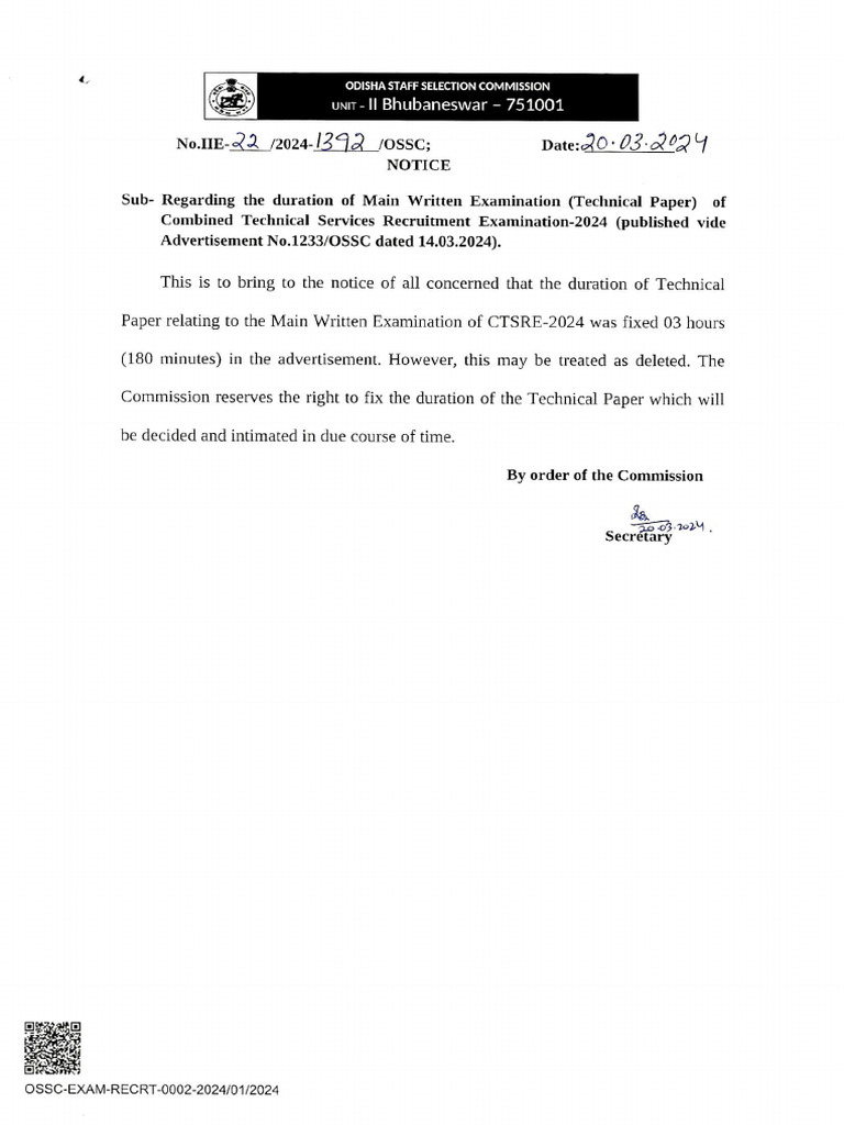 Notice No.-1392 - 0001 | PDF