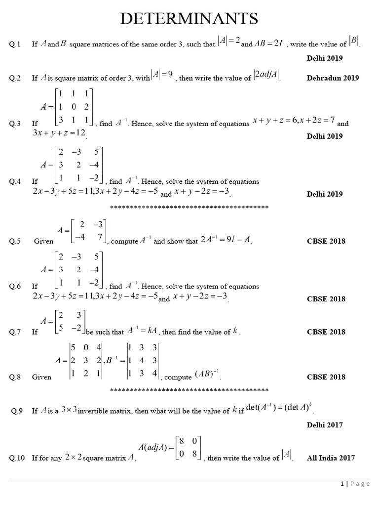 4 Determinants | PDF | Matrix (Mathematics) | Determinant