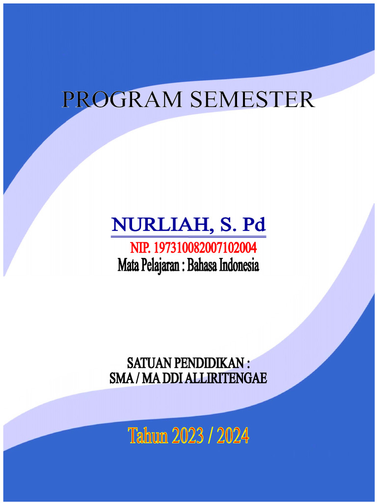 Sampul Perangkat Pembelajaran (IBU NURLIAH 2023) | PDF