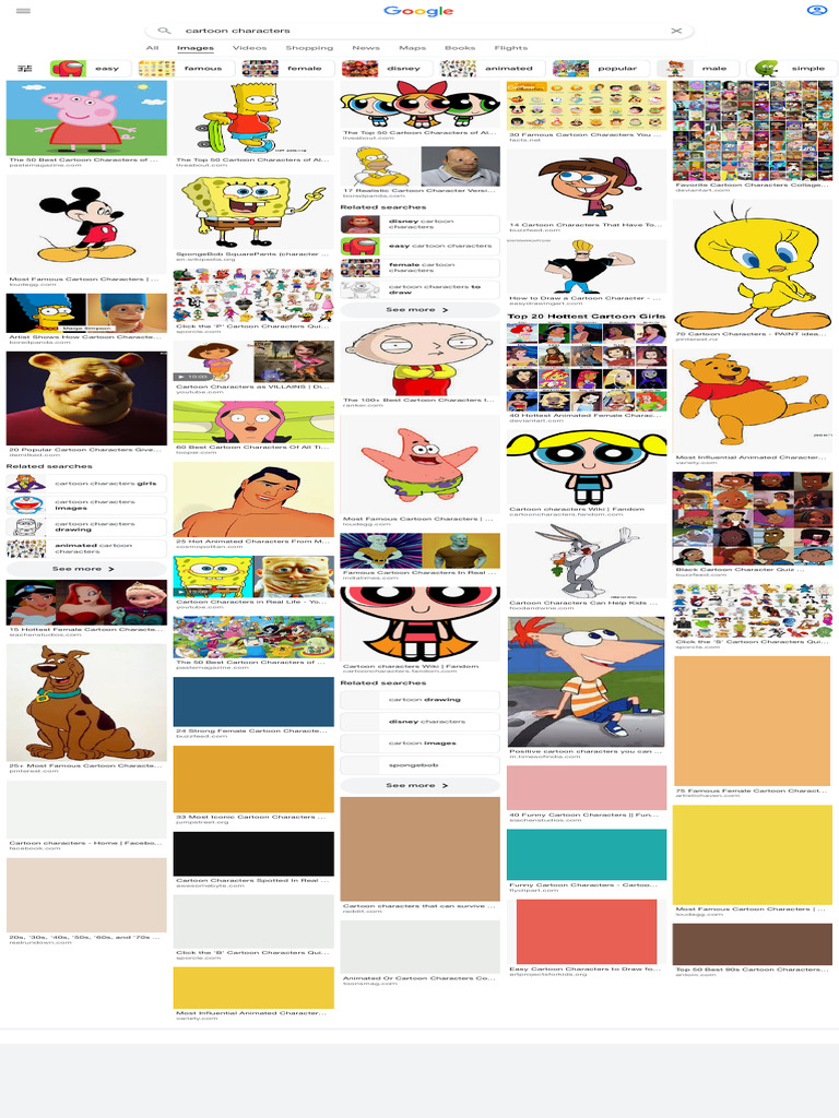 Cartoon Characters - Google Search | PDF | Animation