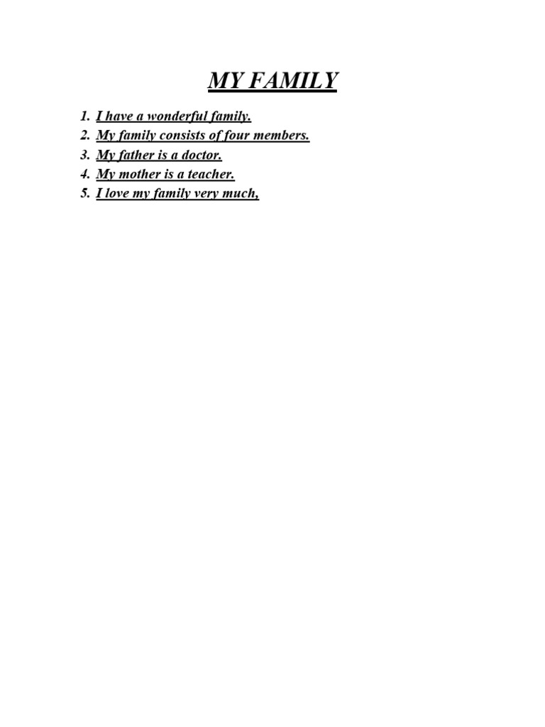 My Family | PDF
