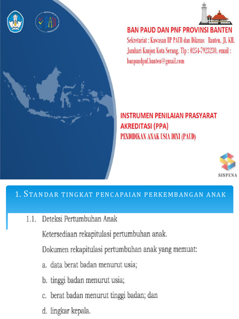 Paparan - Instrumen Ppa - 8 SNP Paud - 2021 - Fix | PDF