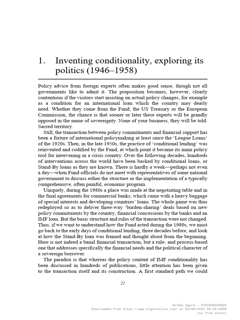 Loan Conditionality | PDF | Bretton Woods System | International ...