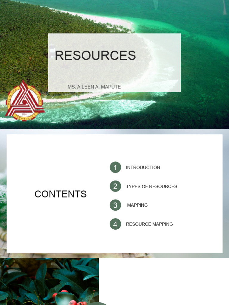 Resource Mapping Final | PDF