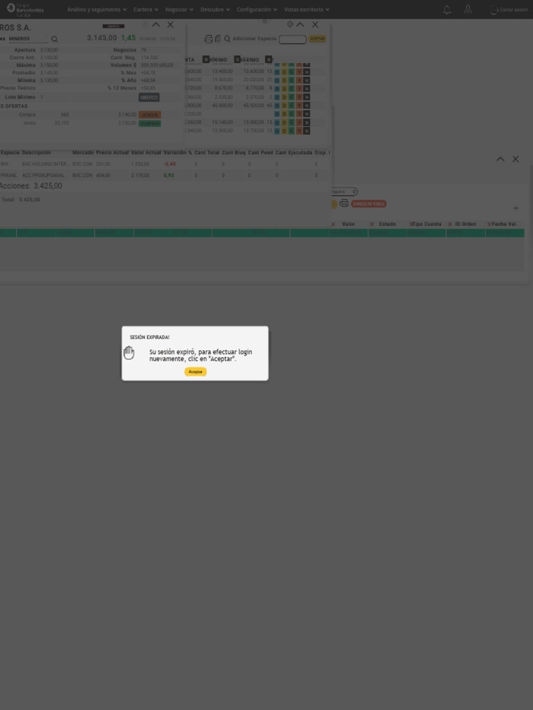 Valores Bancolombia 4 | PDF | Mercados financieros