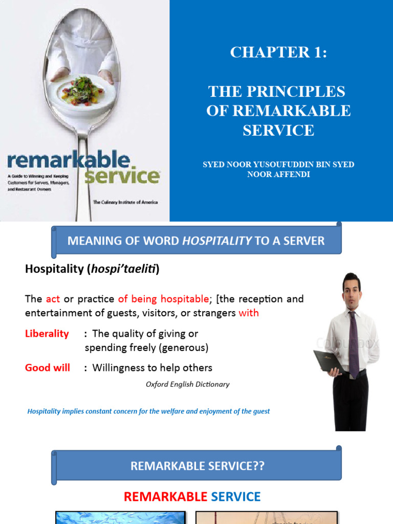 Chapter 1 - The Principles of Remarkable Service | PDF