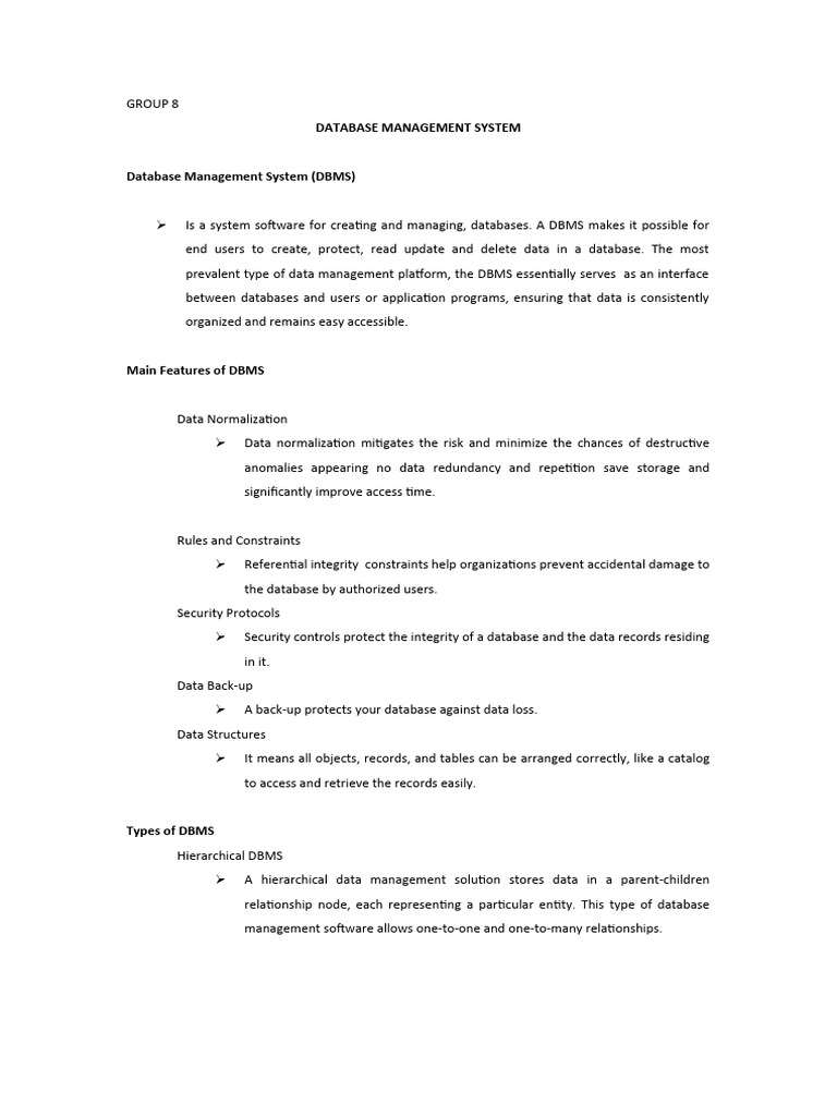 Overview of Database Management Systems | PDF | Databases | Relational ...