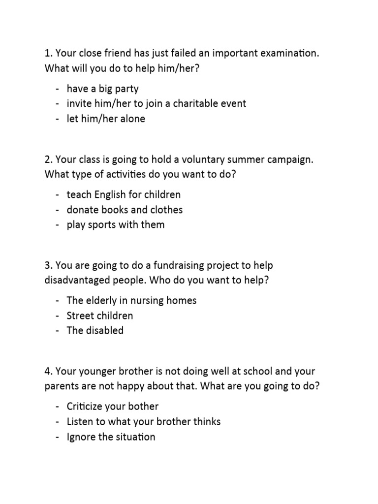 7 Sample Speaking Test Questions | PDF