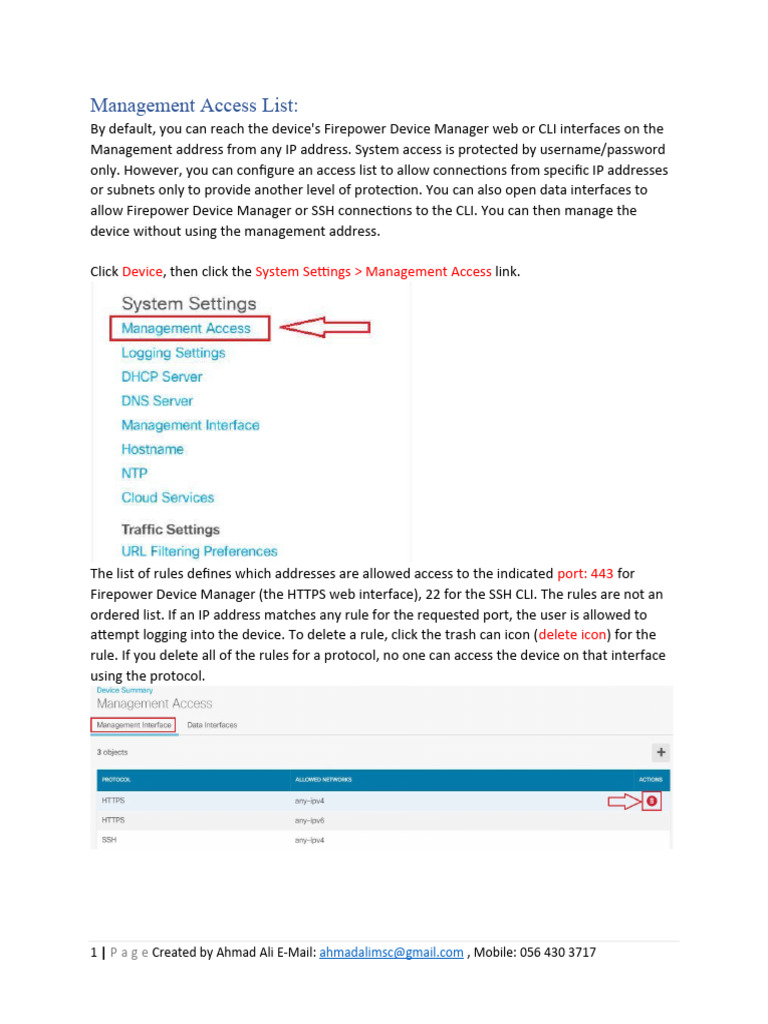 Firepower Device Manager Access Setup | PDF | Public Key Certificate ...
