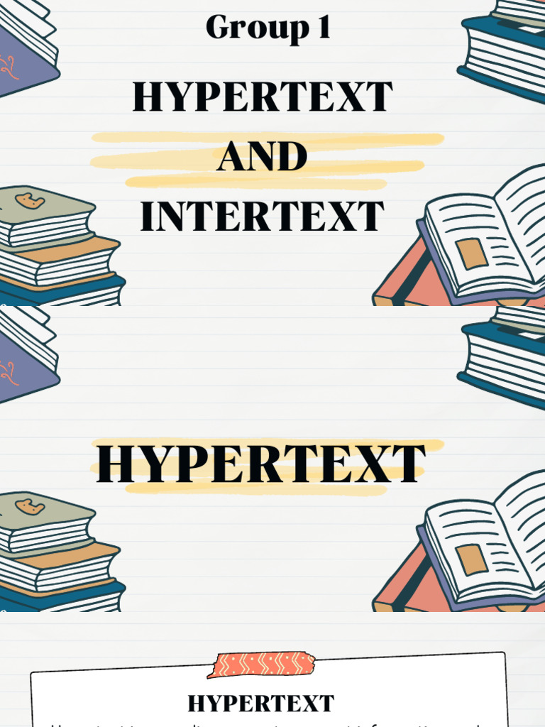 HYPERTEXT and INTERTEXT | PDF | World Wide Web | Internet & Web