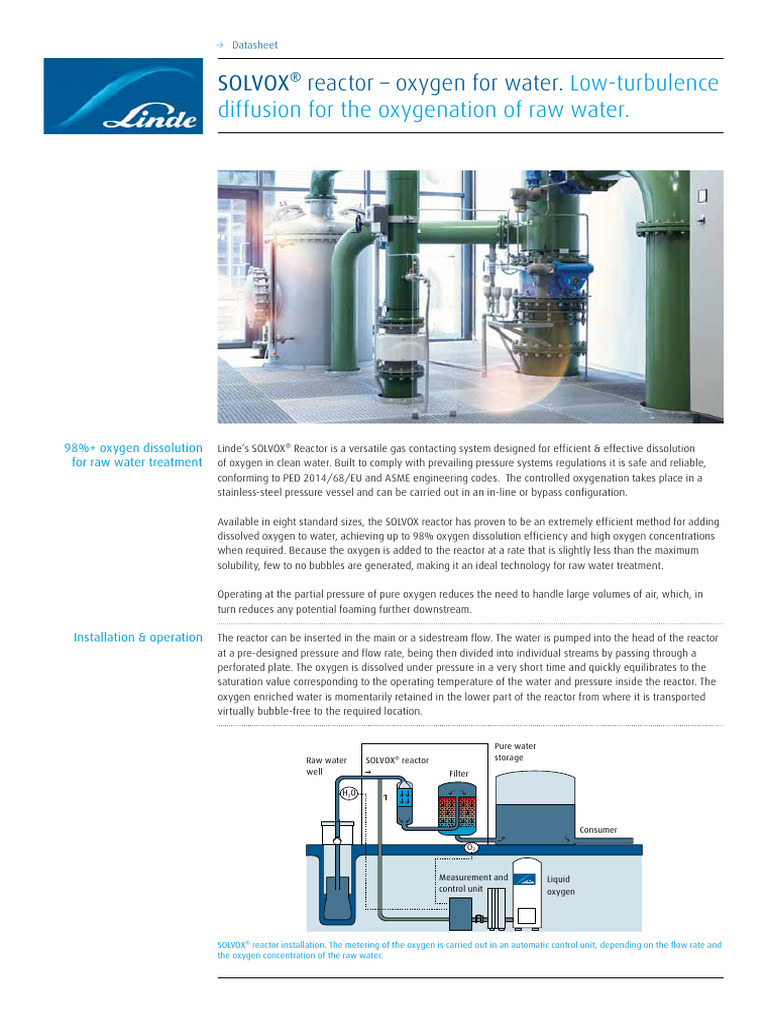 SOLVOX Reactor Datasheet A4 RZ VIEW | PDF | Water | Oxygen
