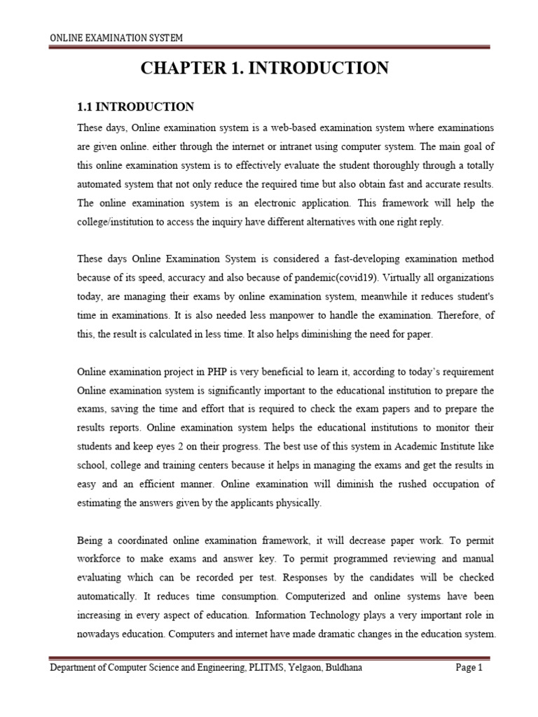 Online Examination System Project Report | PDF | Software Testing ...