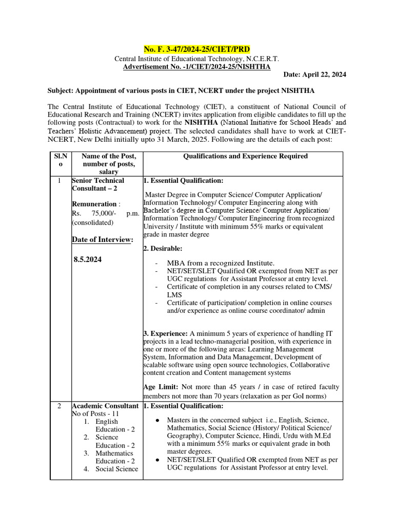CIET NCERT NISHTHA Project Jobs | PDF | Educational Technology | Moodle