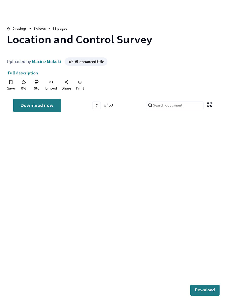 Location and Control Survey: Download Now | PDF | Scribd