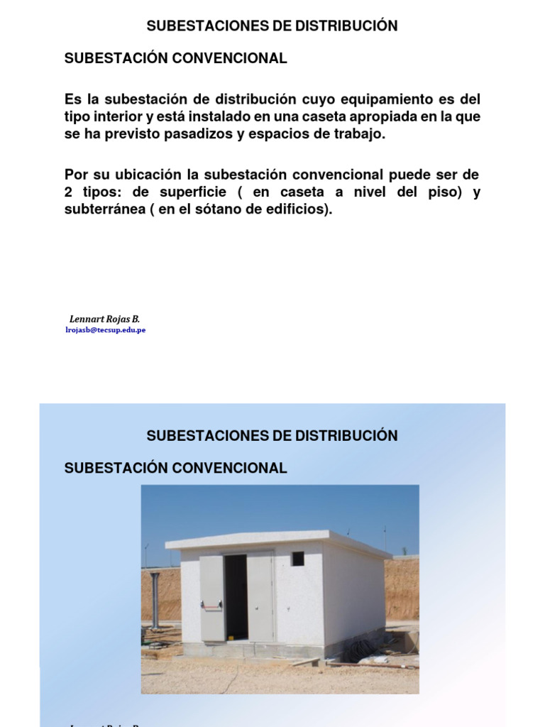 3 Subestaciones de Distribución Subestación Convencional | PDF