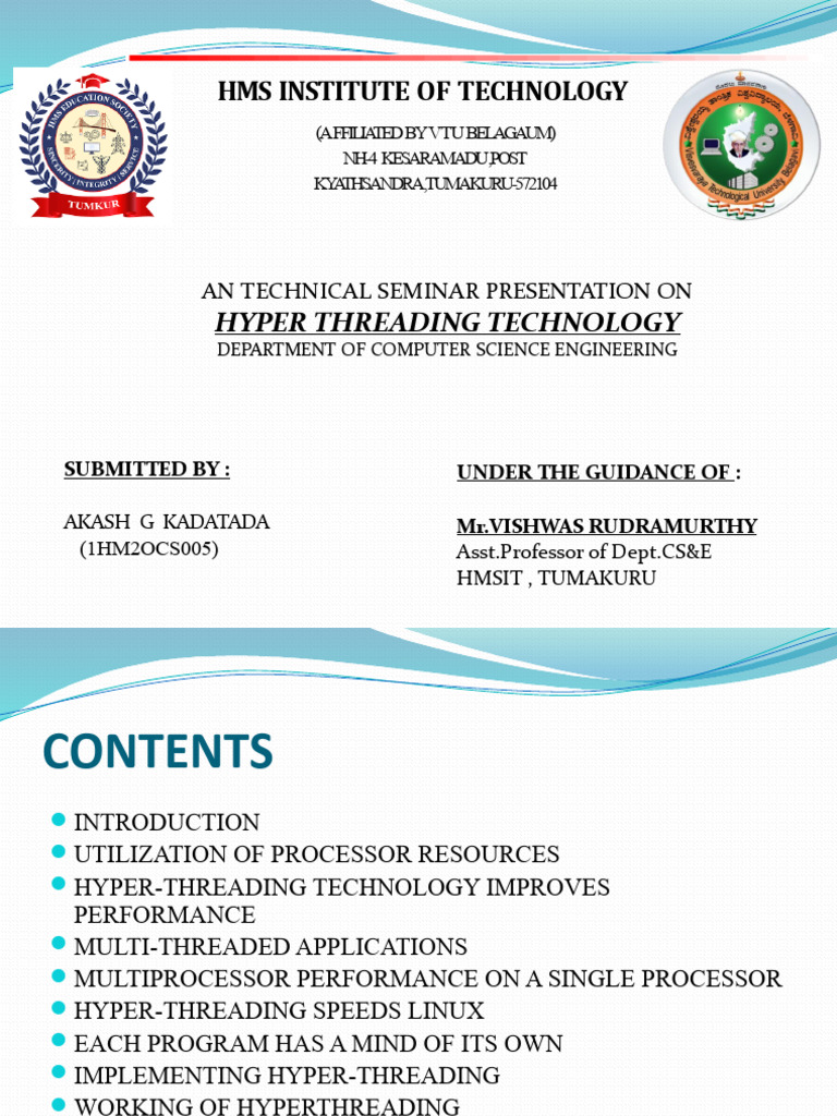Mech Hyper Threading | PDF | Thread (Computing) | Central Processing Unit