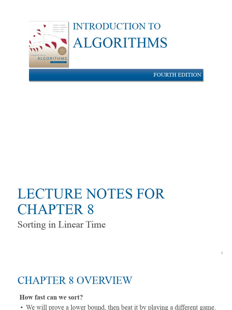 Week 3 Linear Sort Pdf Computer Programming Applied Mathematics