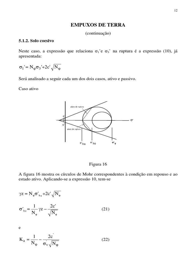 Aula 7b-Exemplo Empuxos de Terra | PDF