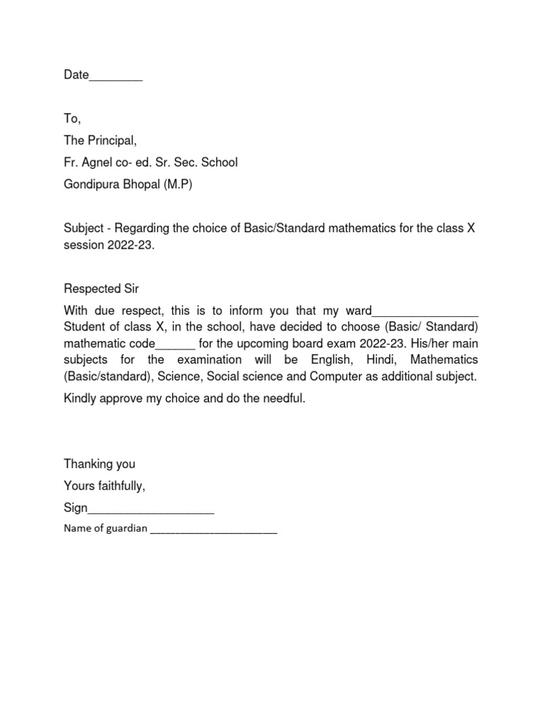 Undertaking Form For 10th | PDF