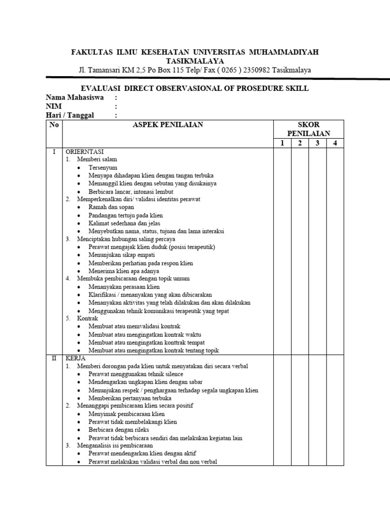 Format Penilaian | PDF