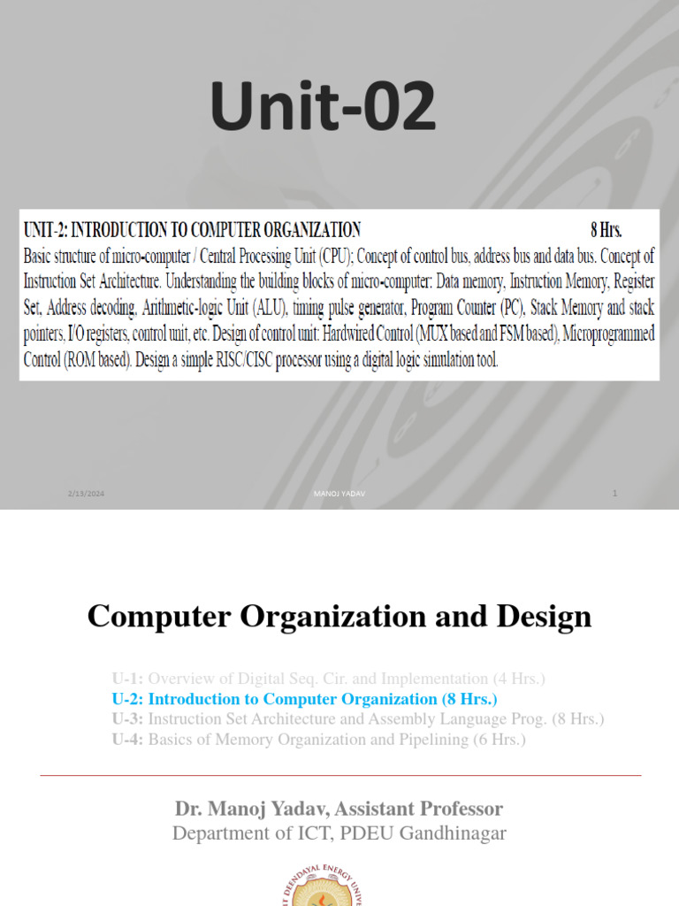 Unit2 - COD - Mano (Upto Computer Instructions) | PDF | Bit | Central Processing Unit