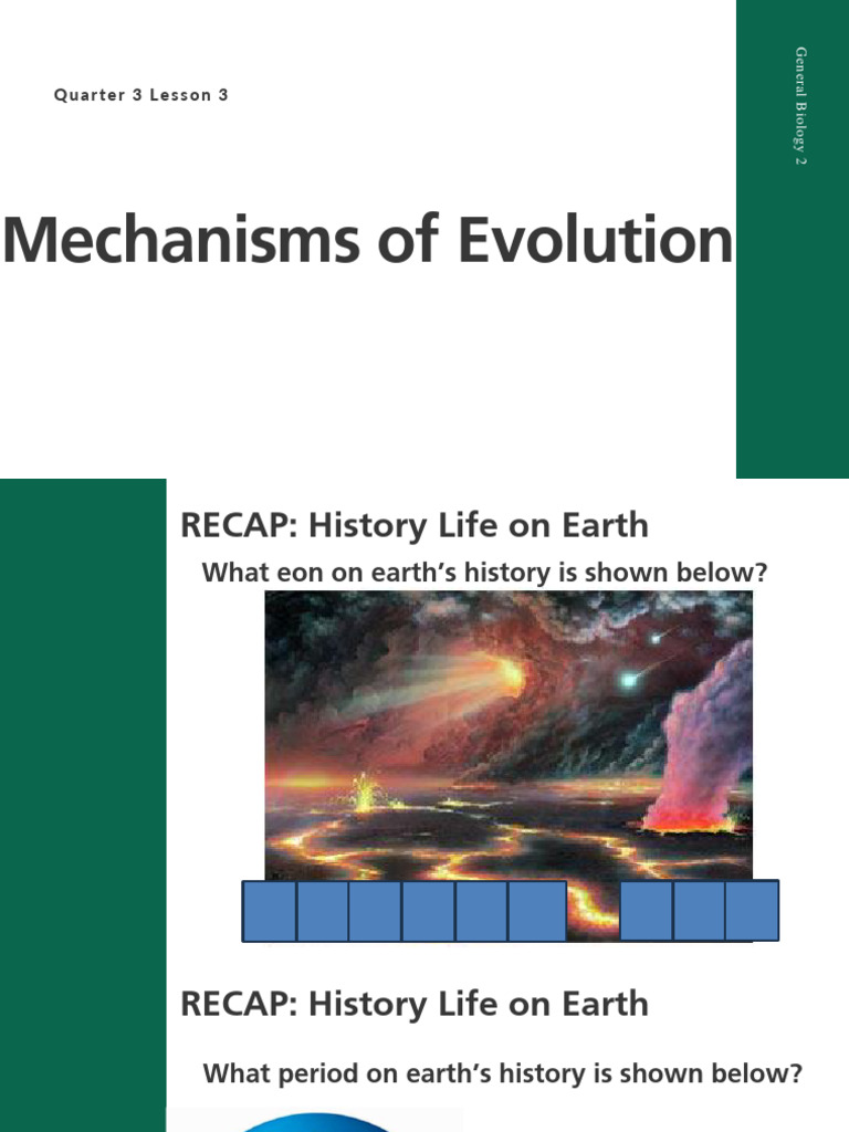 Q3 Lesson 3 Mechanisms of Evolution | PDF | Evolution | Natural Selection