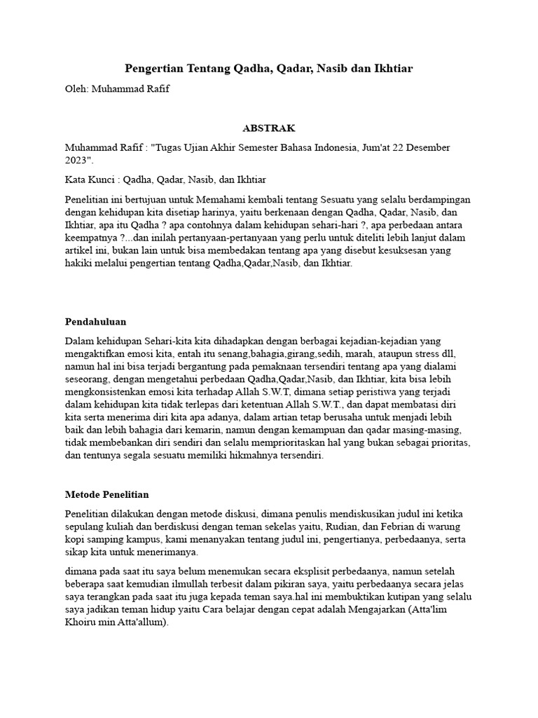 Muhammad Rafif | PDF