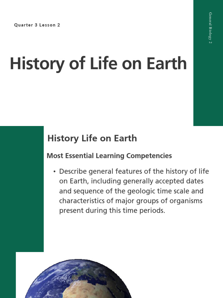 Q3 Lesson 2 History of Life On Earth | Download Free PDF | Stratigraphy ...