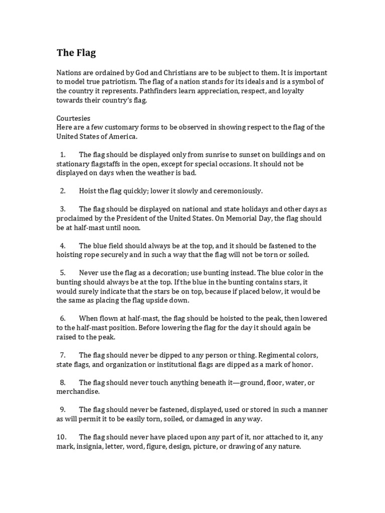 Flag Information | PDF | Flag | Pledge Of Allegiance