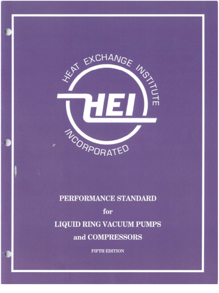 HEI Performance Standard For Liquid Ring Vacuum Pumps and Compressors ...