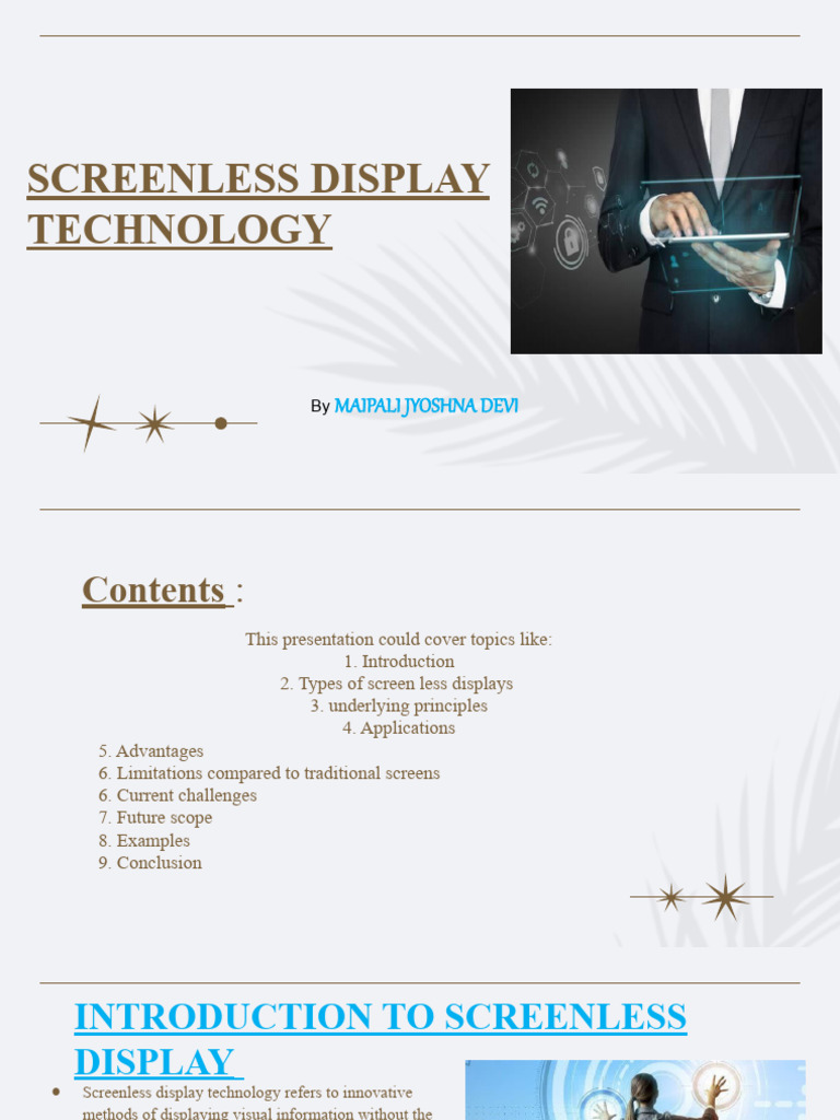 Screenless Display | PDF | Computing | Human–Computer Interaction