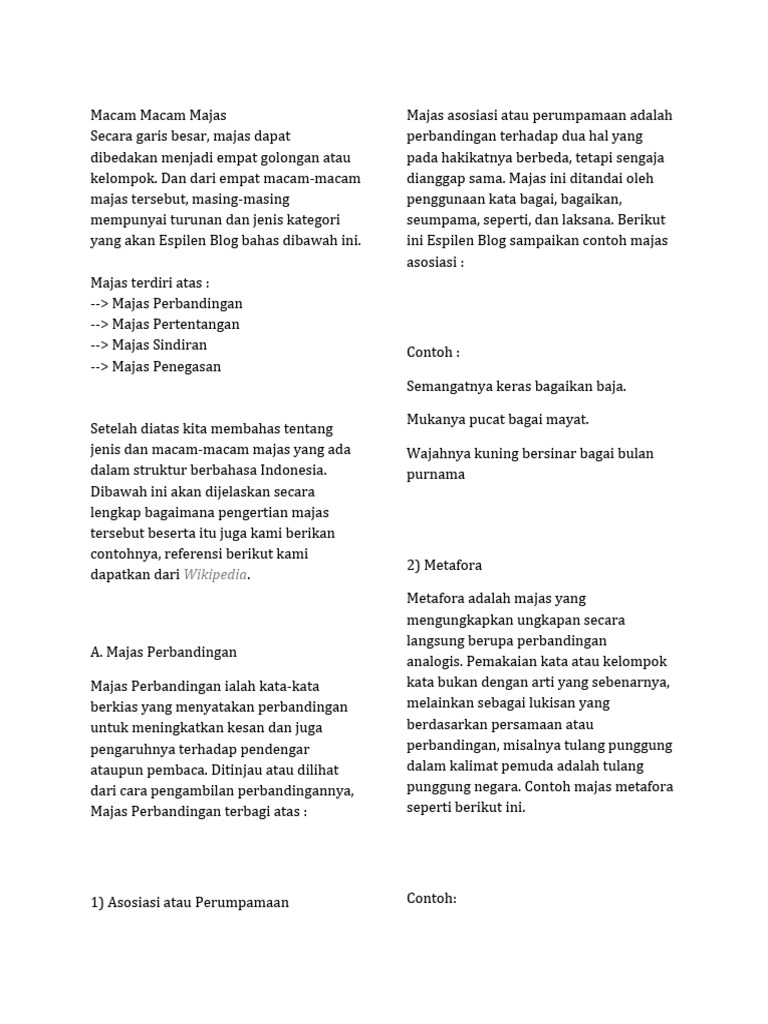 Macam Macam Majas | PDF