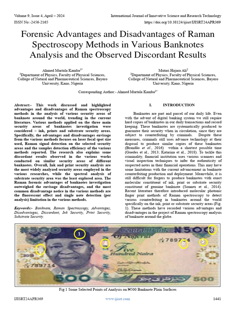 Forensic Advantages and Disadvantages of Raman Spectroscopy Methods in ...