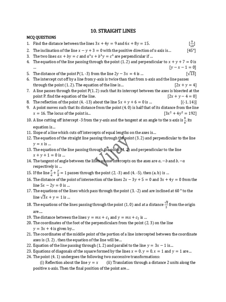 Straight Lines | PDF | Triangle | Line (Geometry)