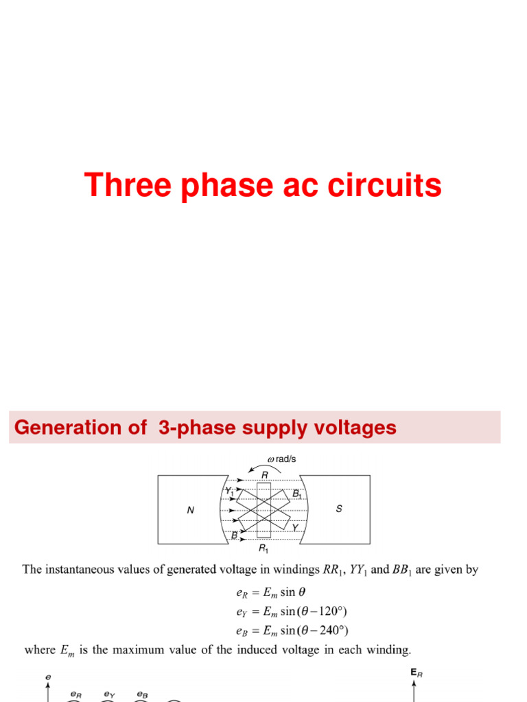 EE101 - UNIT 2 - 2 - Three Phase Circuits | PDF