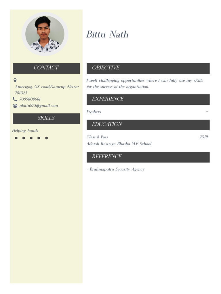 Entry-Level Job Seeker Profile | PDF