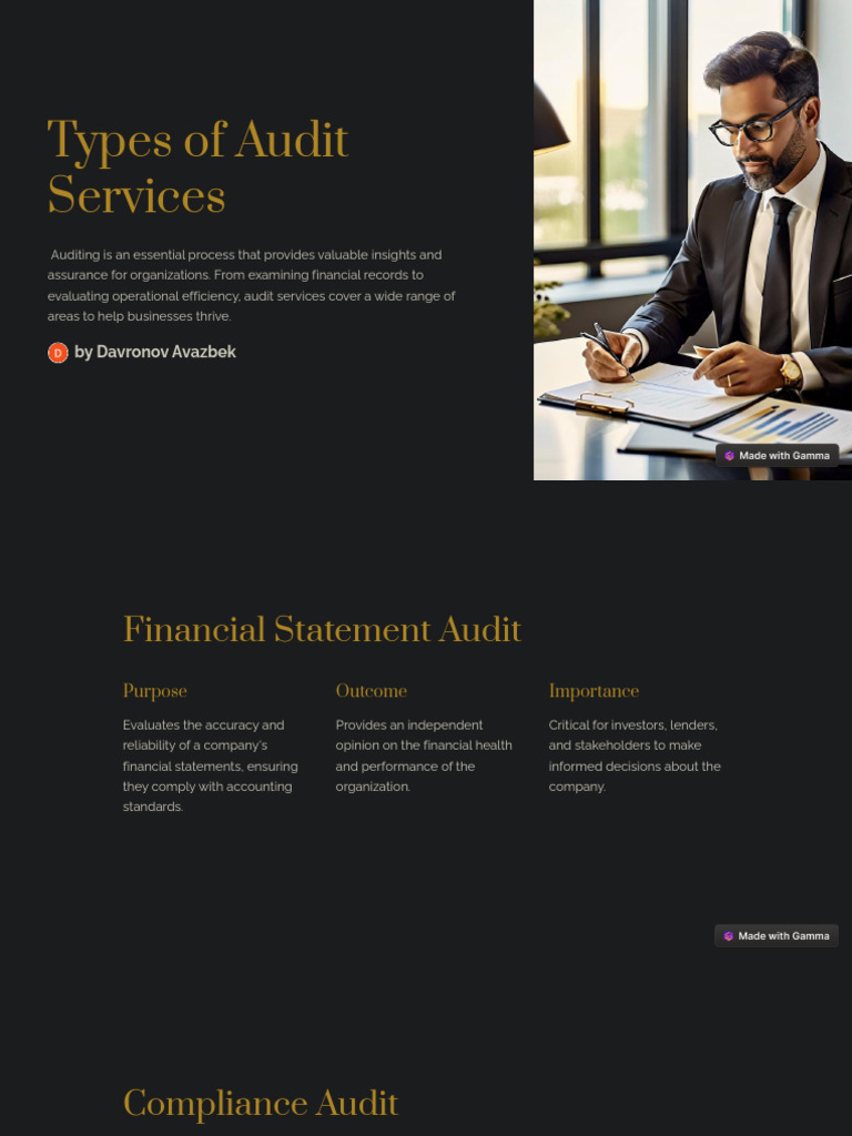 Types of Audit Services | PDF | Audit | Business