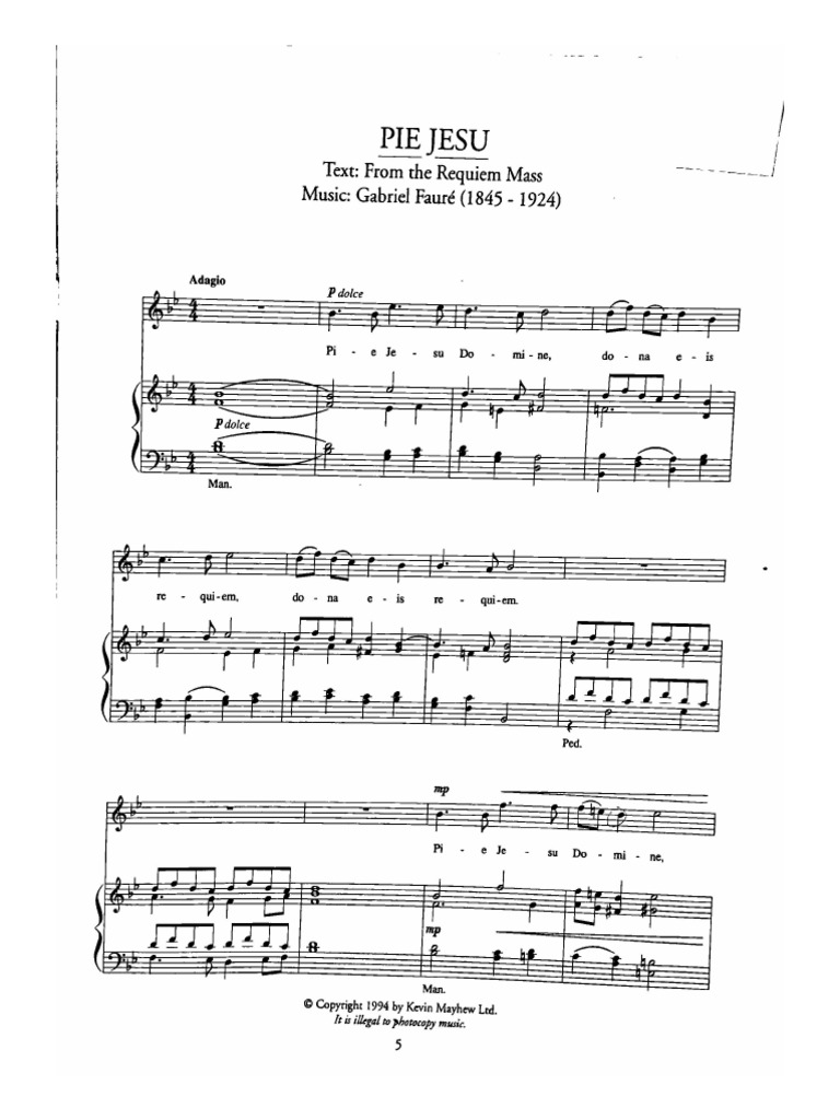 PIE JESU Fauré | PDF
