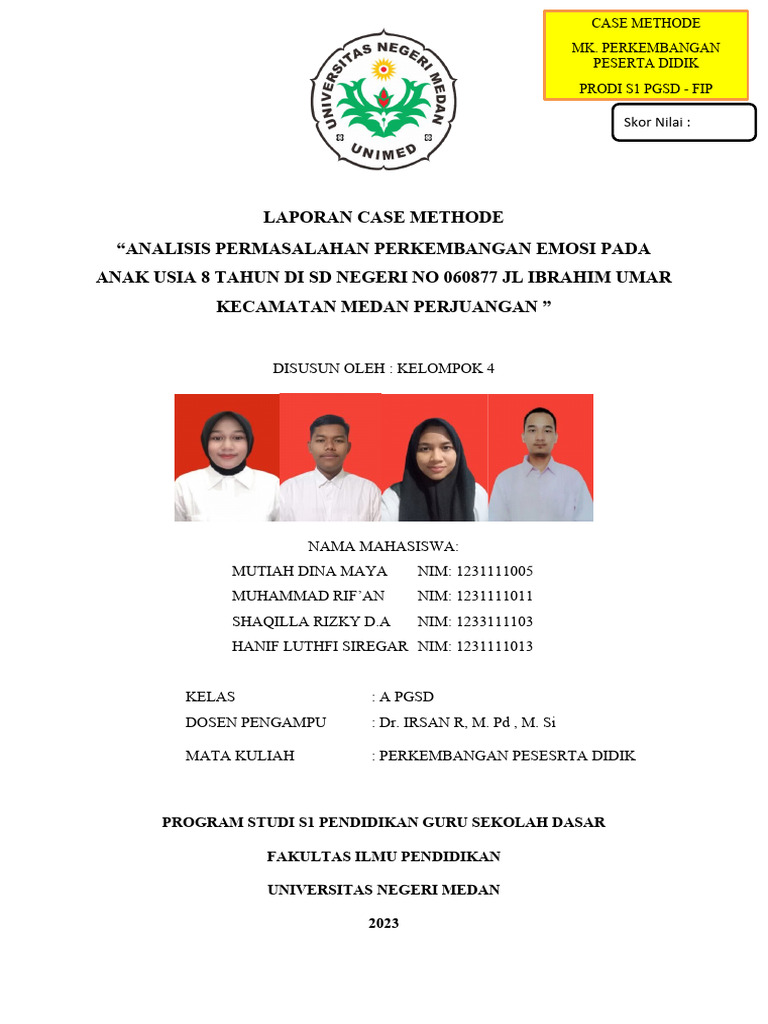 Case Methode - PPD - Kelompok 4 - Kelas A PGSD | PDF